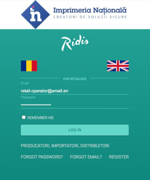 User manual | ridis.ro