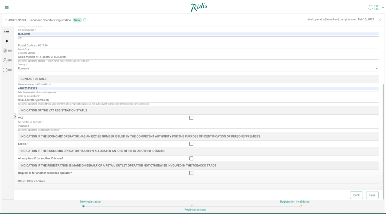 User manual | ridis.ro