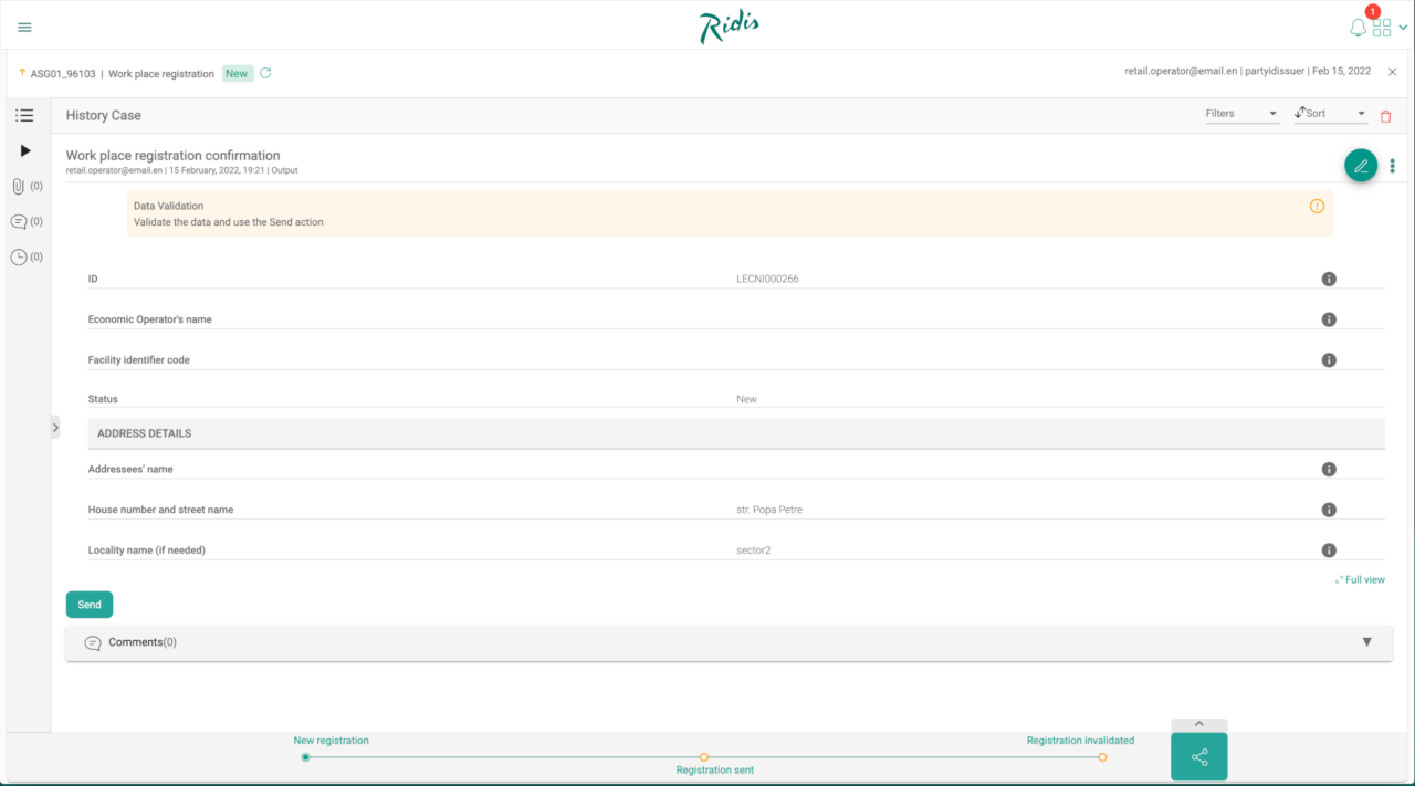 User manual | ridis.ro